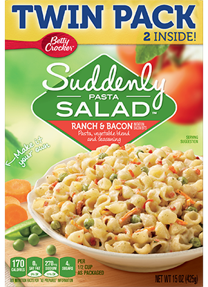Suddenly Pasta Salad™ Ranch & Bacon Twin Pack, Pasta Salad